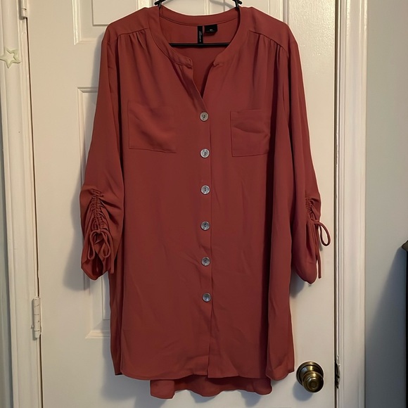 new directions | Tops | New Directions Long Pink Blouse | Poshmark
